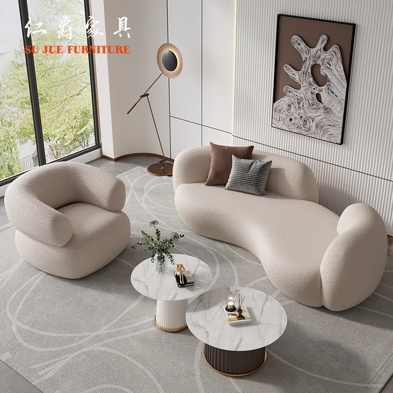 Cream-series-quiet-wind-small-sofa-custom-sofa-small-family-double ...