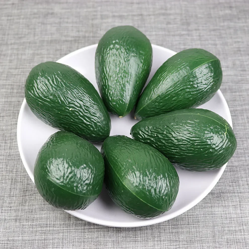 6pcs-Artificial-Avocado-Model-Plastic-Foam-Fake-Fruit-Food-Simulation ...