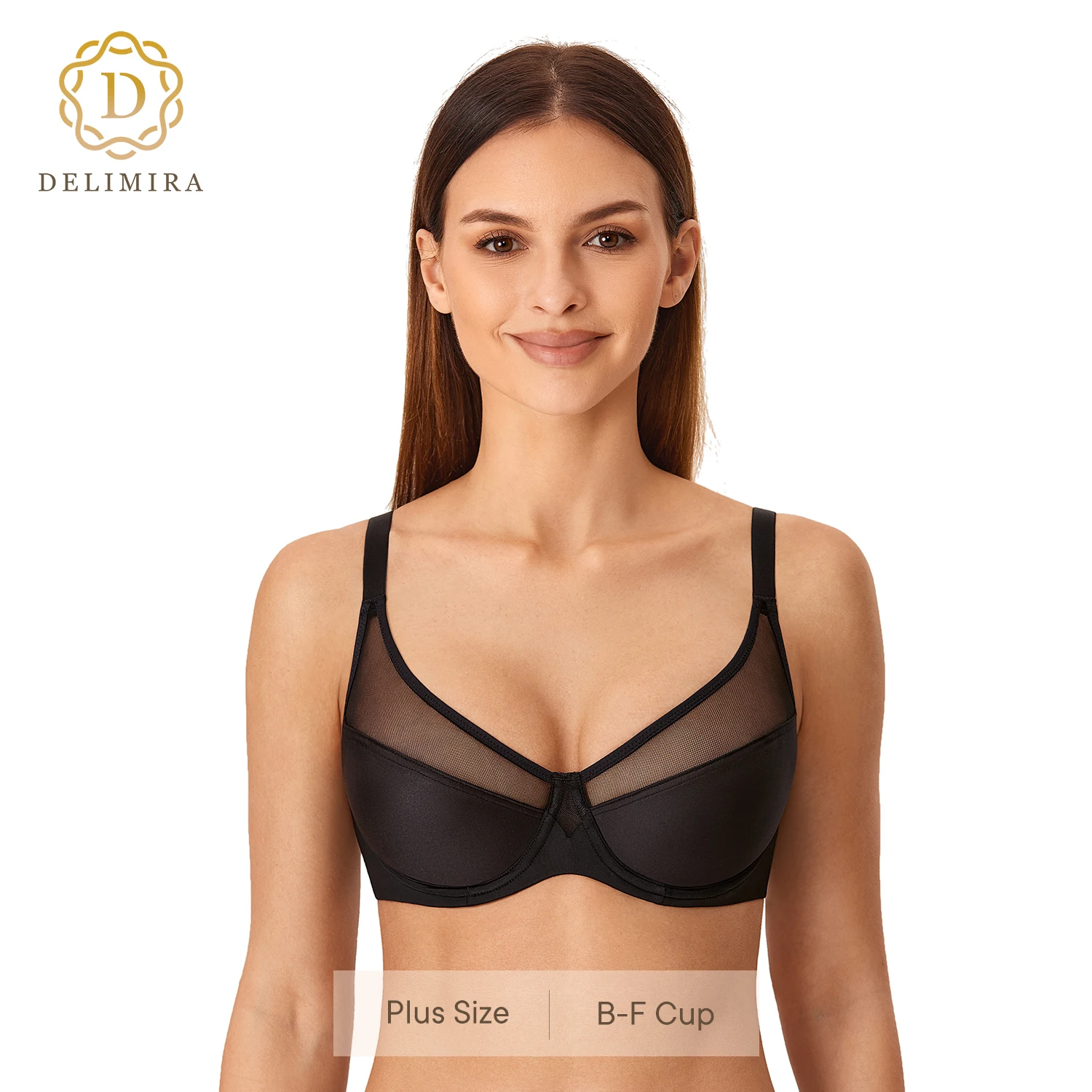 DELIMIRA-Sujetador-sin-forro-con-aros-para-mujer-ropa-interior-transparente-cobertura-completa ...