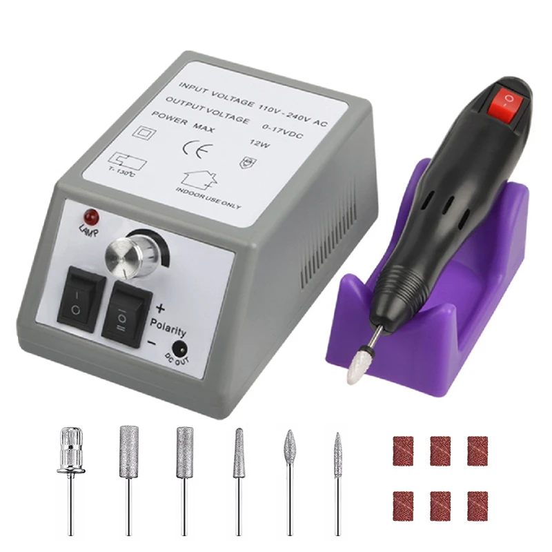 Nail-Drill-Machine-Electric-Nail-Sander-for-Manicure-5pcs-Milling ...