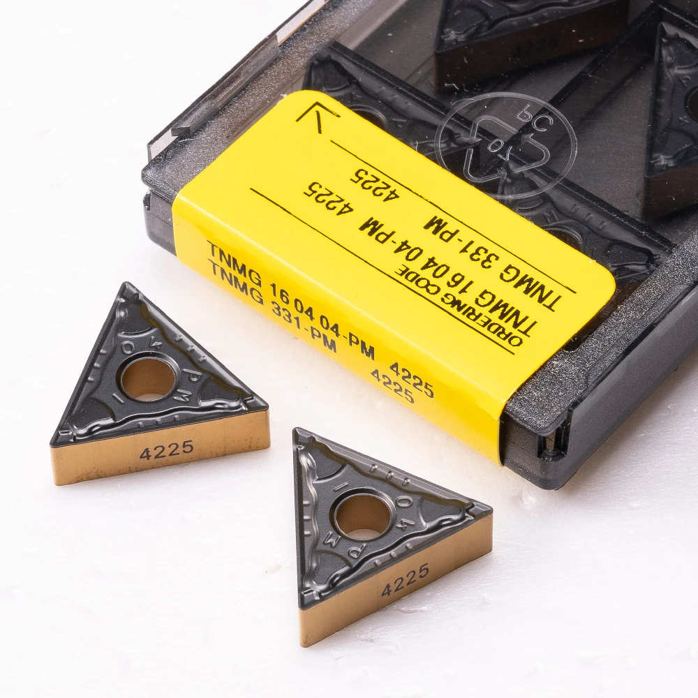 10PCS TNMG160408 TNMG160404 PM4225 Lathe Carbide Insert TNMG 160408/160404 Turning Tool CNC Cutting