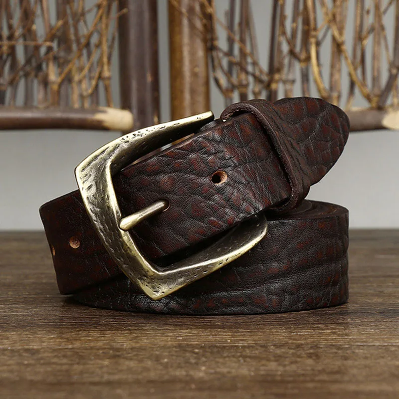 3-8CM-Men-High-Quality-Genuine-Leather-Belt-Luxury-Copper-Buckle-Belts ...