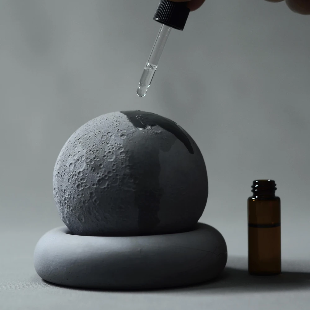 DIY-Concrete-Plaster-Moon-Texture-design-Diffuser-Silicone-Mold-Home ...