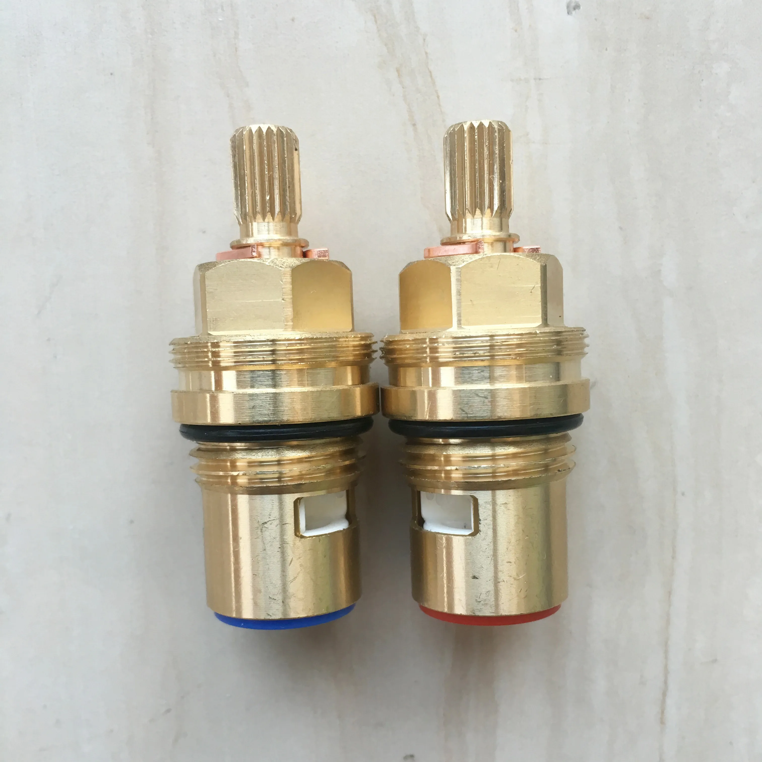 54mm G1/2" Brass Faucet Cartridge Tap Parts Valve Double Thread Valve ...