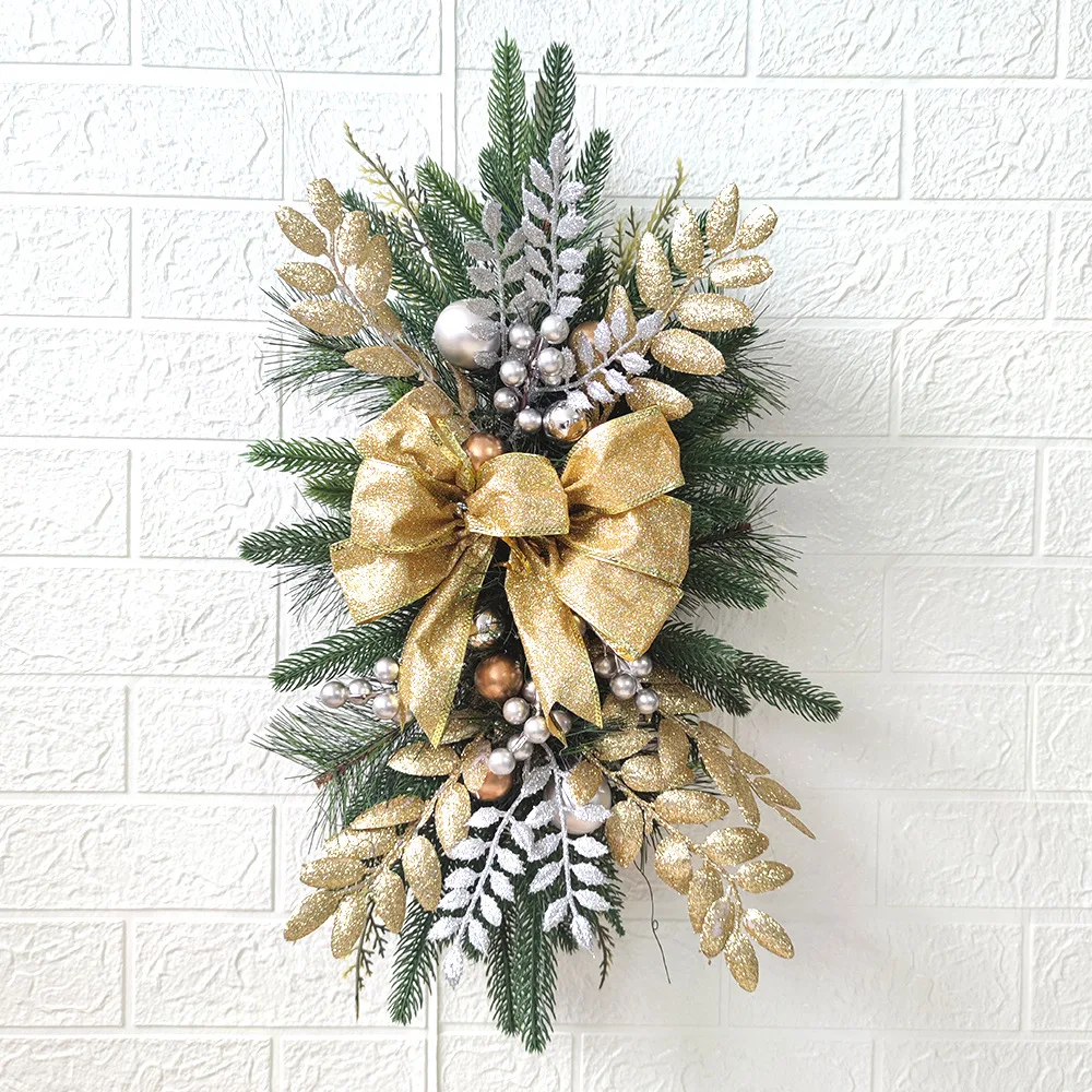 Christmas-Wreath-Garland-Ornament-For-Front-Door-Wall-Window-Party ...