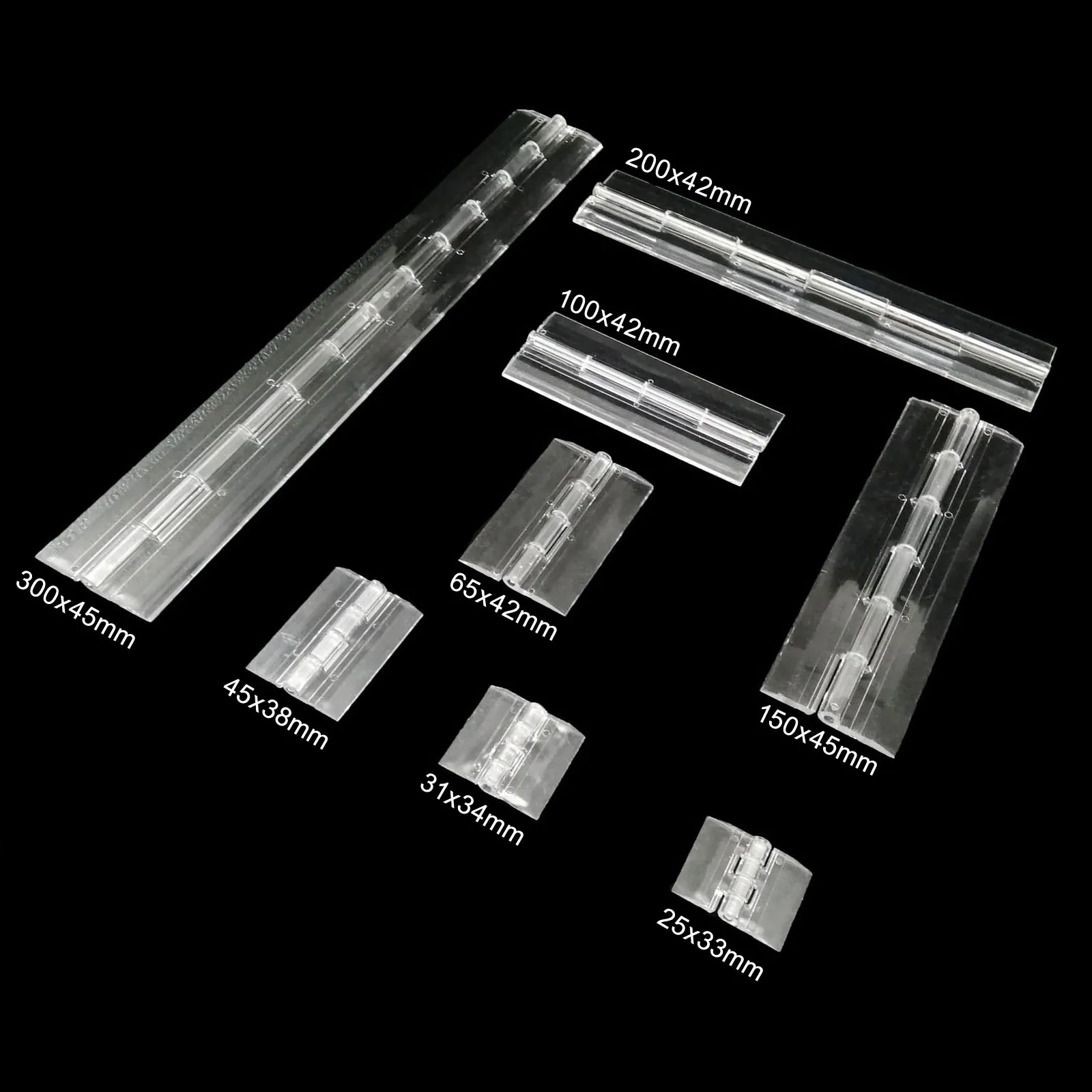 1/2/6pcs Mini Lengthened Durable Clear Transparent Acrylic Plastic Hinge Display Furniture ...