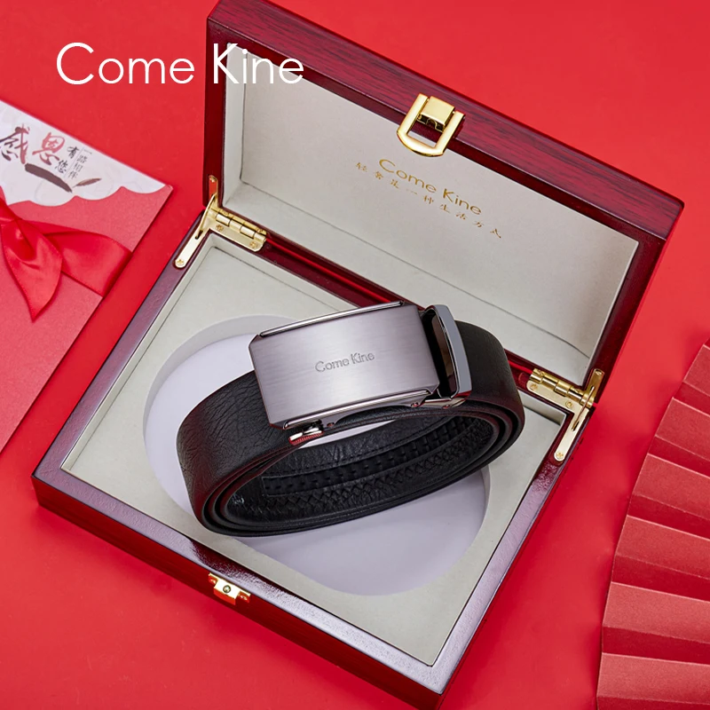 ComeKine-Men-s-Belt-Automatic-Buckle-Genuine-Leather-Belt-Simplicity ...