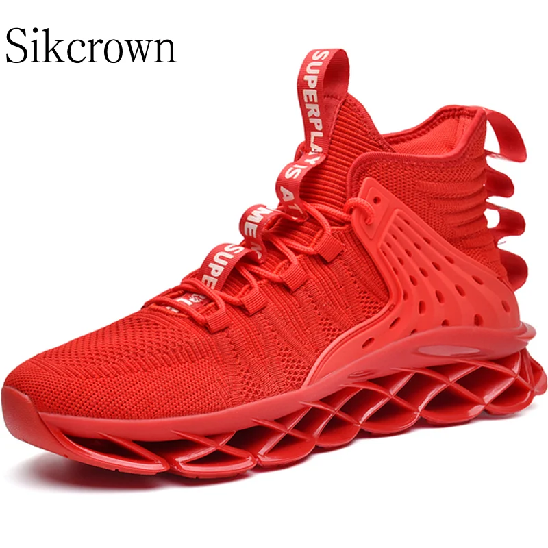 Mens-Red-Trainers-Sneakers-Trendy-Luxury-Male-Casual-Shoes-Race ...