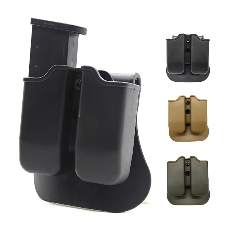 Double-Pistol-Mag-Magazine-Pouch-Case-Glock-1911-Makarov-Beretta-92Fs ...