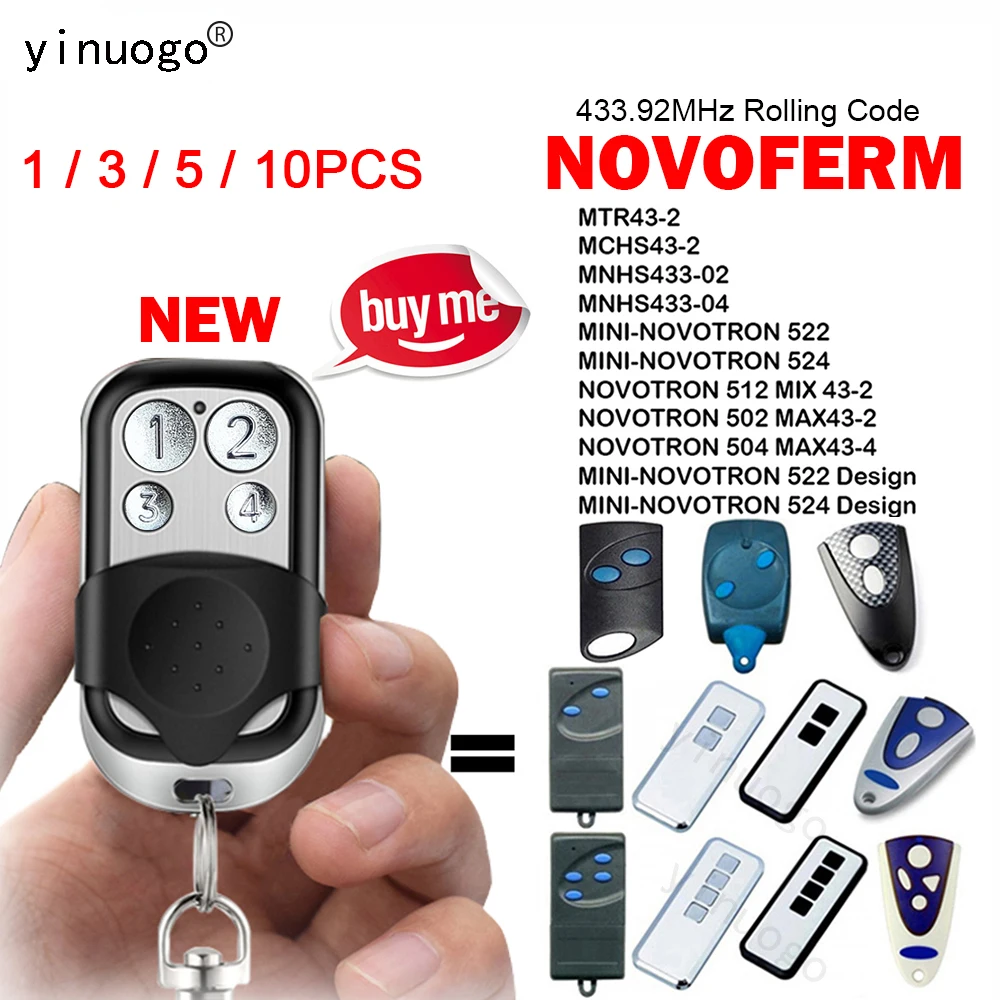 Novoferm Novotron 502 MAX43 2, 504 MAX43 4 433.92Mhz Garage ...
