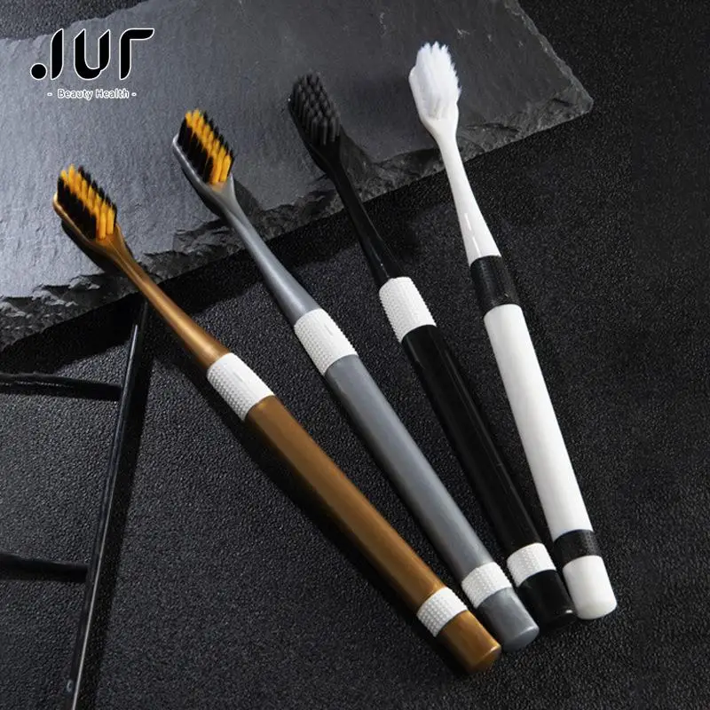 High-end golden bamboo charcoal toothbrush for men and women adult ...