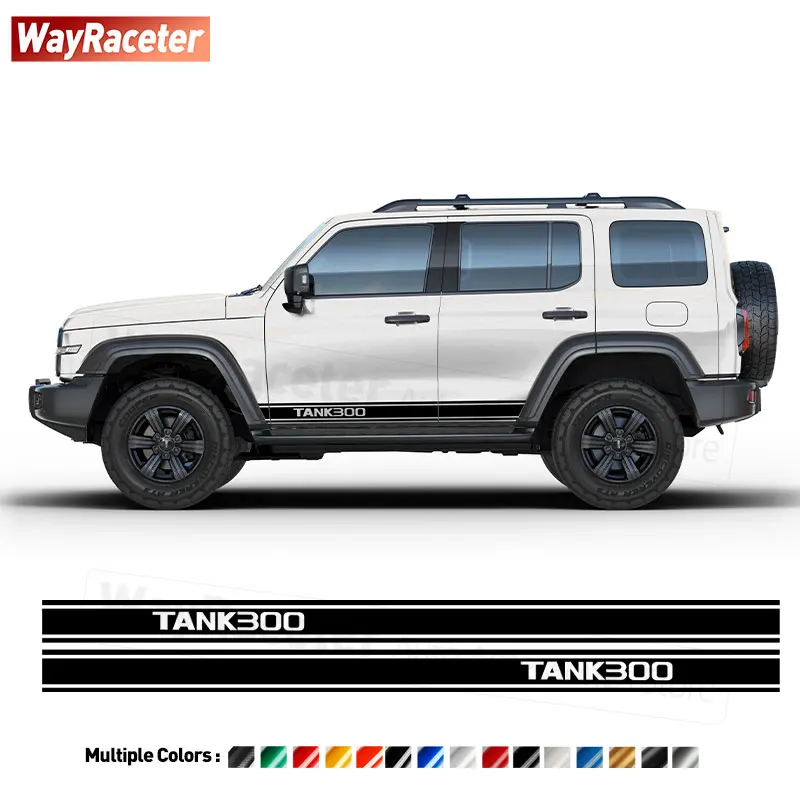 2-Pcs-Door-Side-Stripes-Sticker-Off-Road-Styling-Carbon-Fiber-Vinyl ...