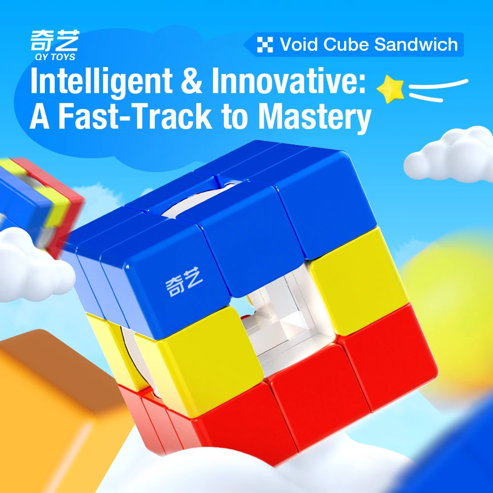 QiYi Void Cube Sandwich Speed Cube Puzzle Magic Cube Educational Toys ...