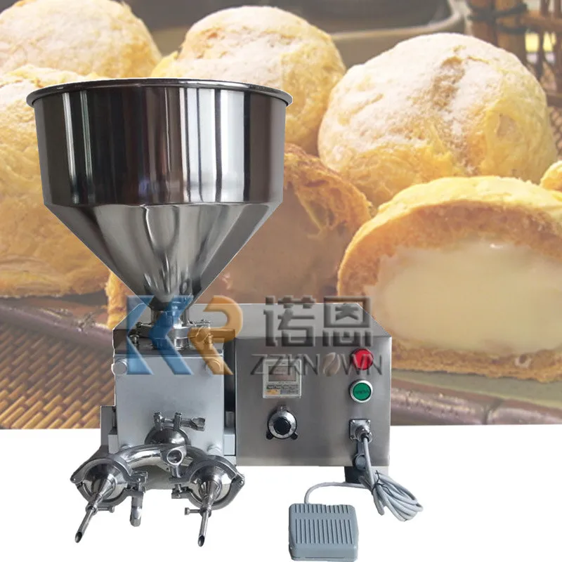 Automatic Cup Cake Cream Filler Puff Butter Jam Injection Machines ...