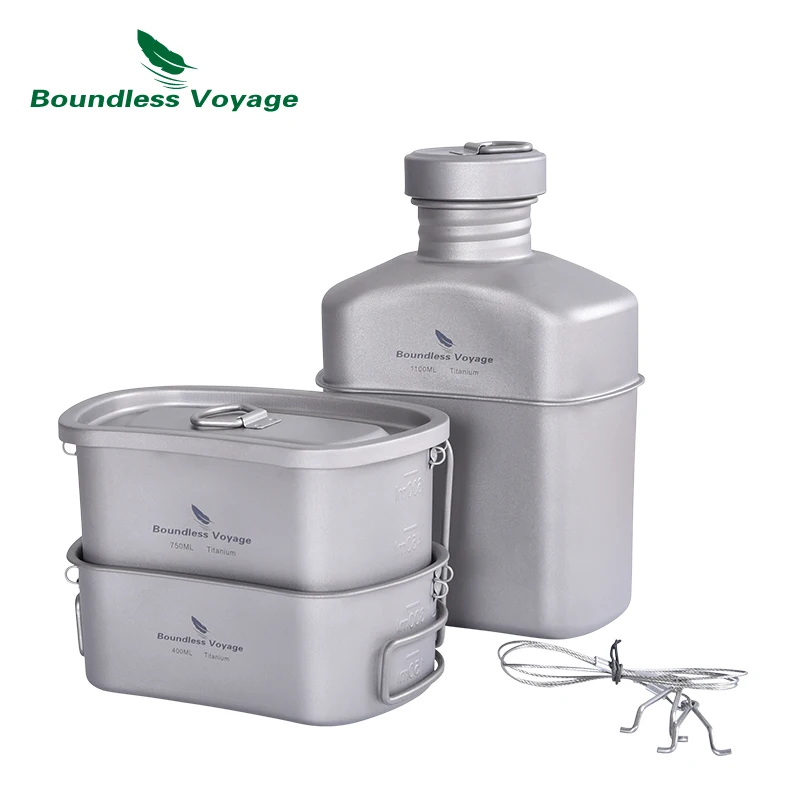 Boundless-Voyage-Titanium-Canteen-Cooking-Set-Outdoor-Camping-Cookware ...