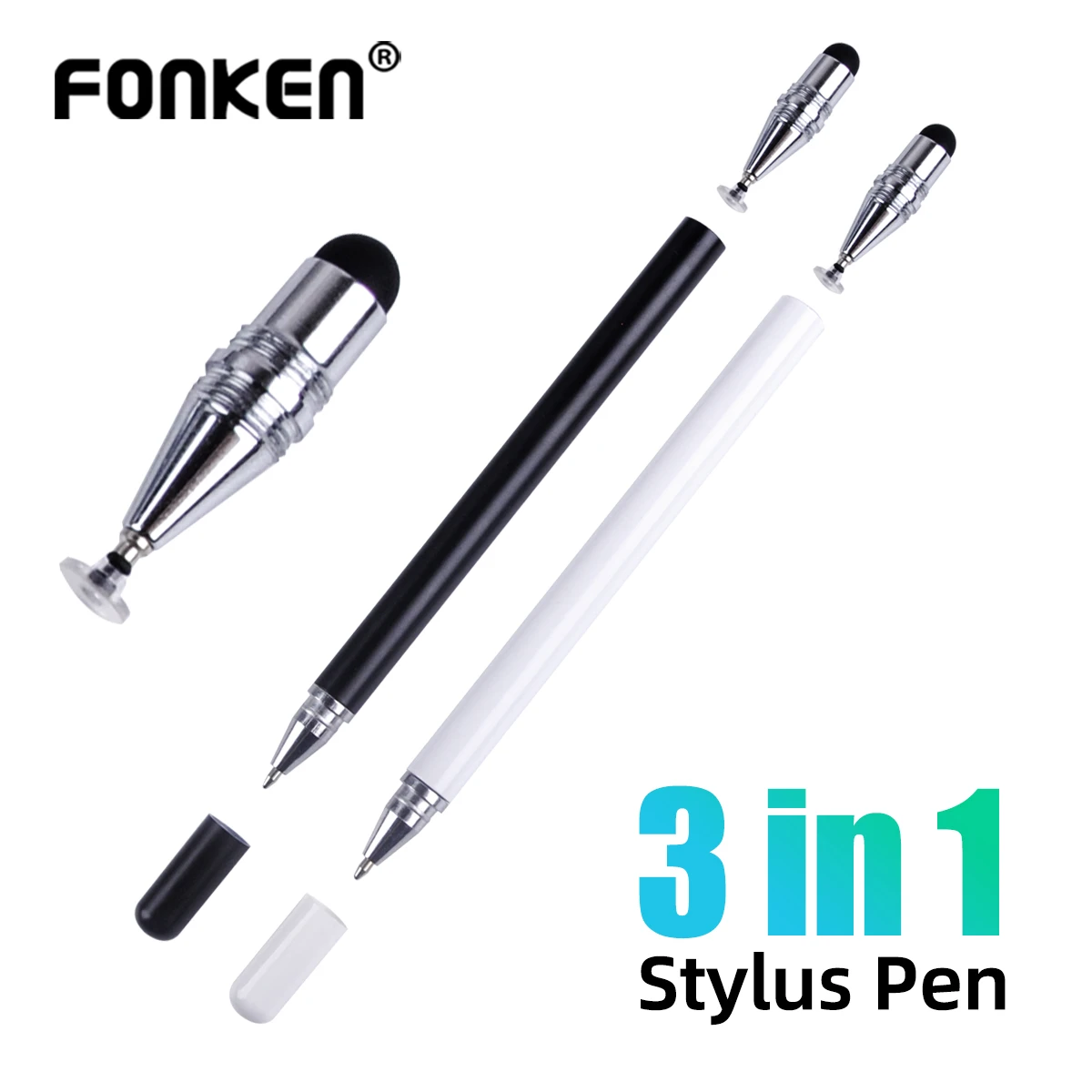 New 3 In 1 Stylus Pen For Smartphone Tablet Thick Thin Drawing ...