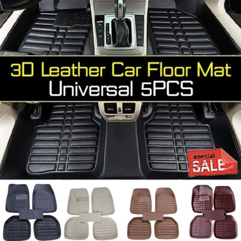Universal-Waterproof-Auto-Mat-1-5PCS-Set-Car-Floor-s-Front-Rear-Liner ...