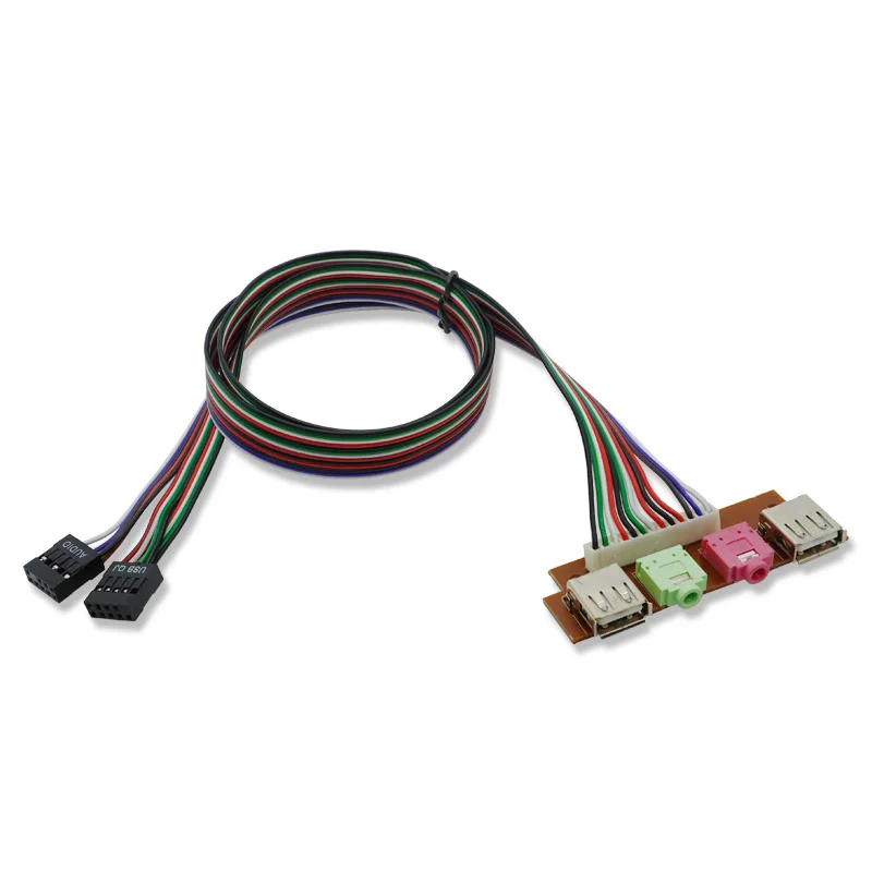 2-Usb-Pc-Computer-Case-6-8cm-Front-Panel-Usb-Audio-Port-Mic-Earphone ...