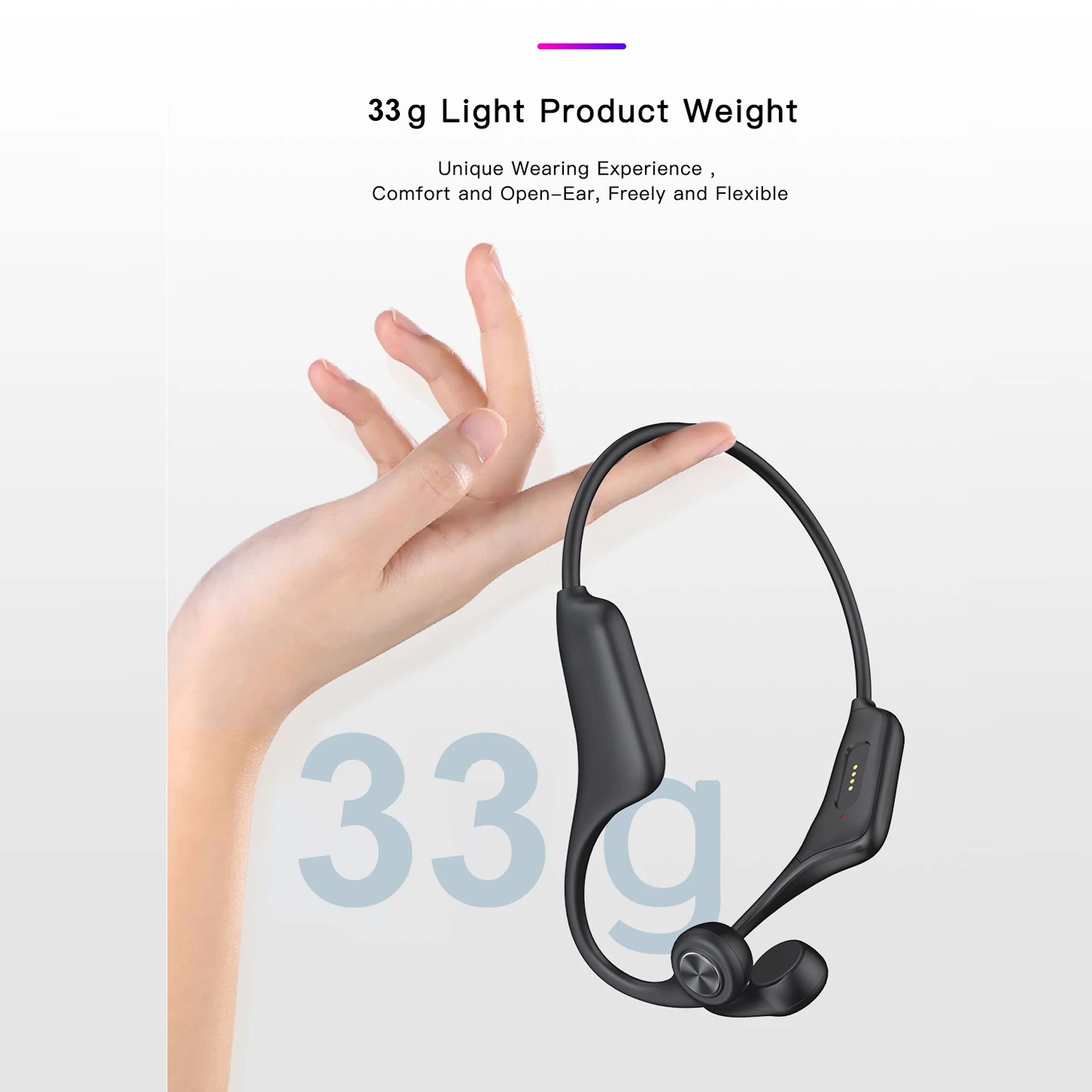 Bone Conduction Bluetooth Headphones 16GB Wireless Earphone Sports ...