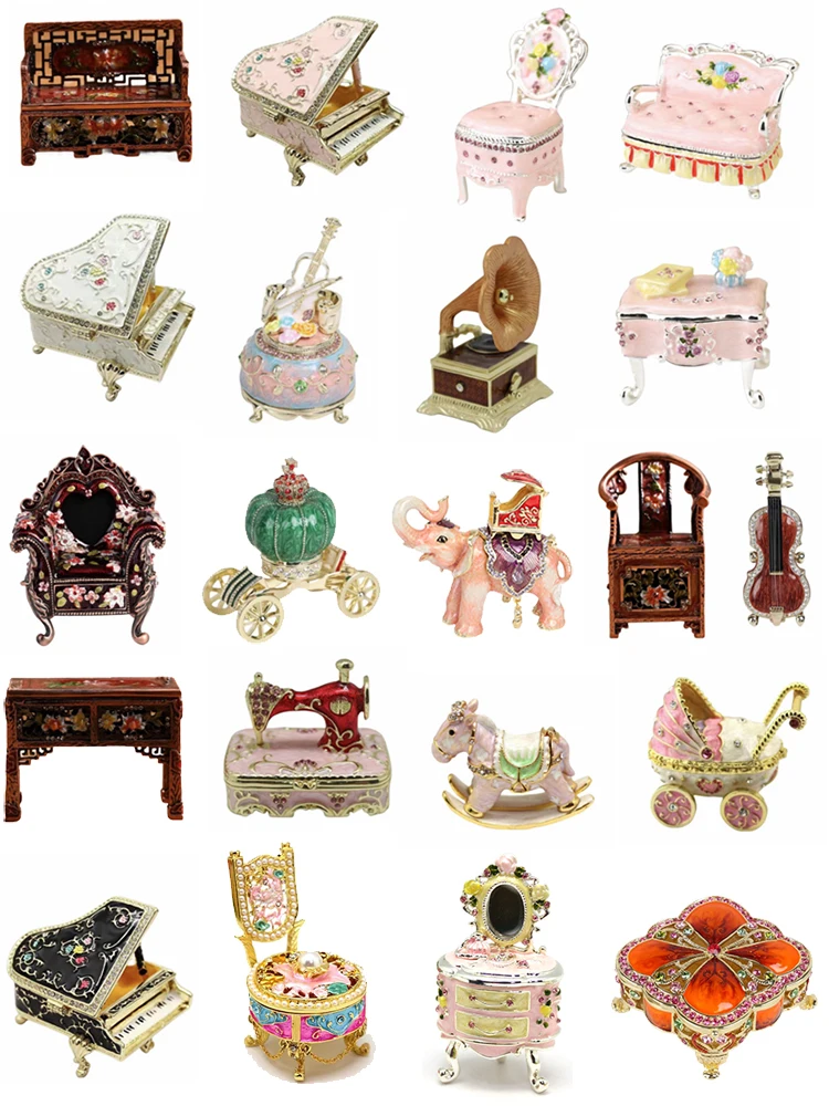 Miniature-Vintage-Desk-Mini-Jewelry-Box-Enamel-Dollhouse-Furniture ...