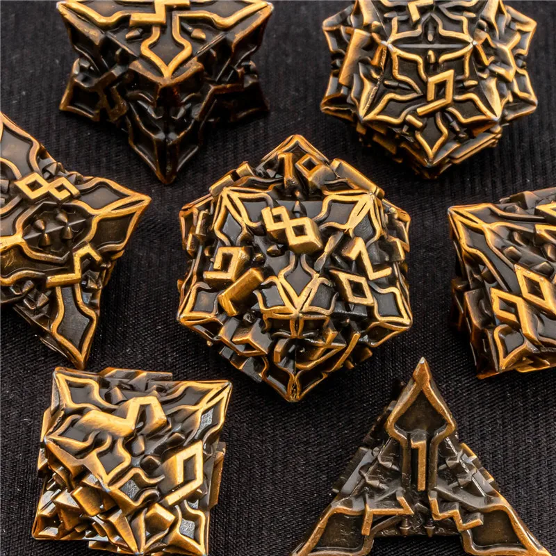 Handmade-Dungeon-and-Dragon-Dice-Set-Polyhedral-DND-Metal-D-D-Dice-Set ...
