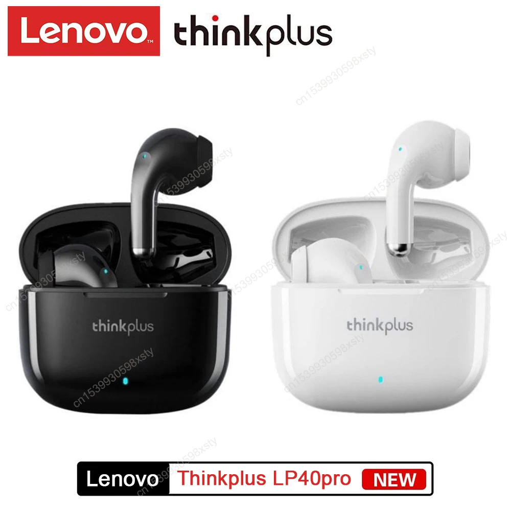 Lenovo auriculares inalámbricos Thinkplus LivePods LP40pro TWS, cascos estéreo con Bluetooth 5,1 ...