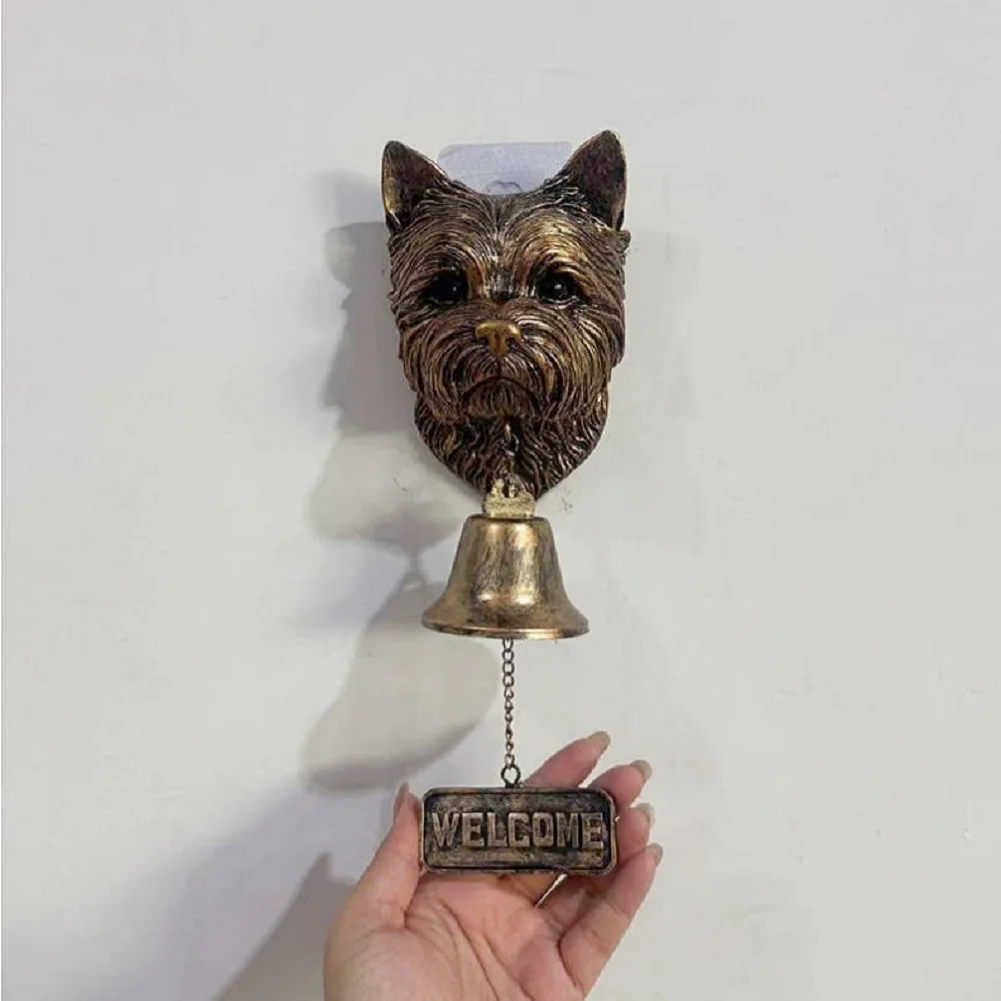 Cute Dog-Shaped Welcome Doorbell Front Door Wind Chime Bell Cast Iron ...