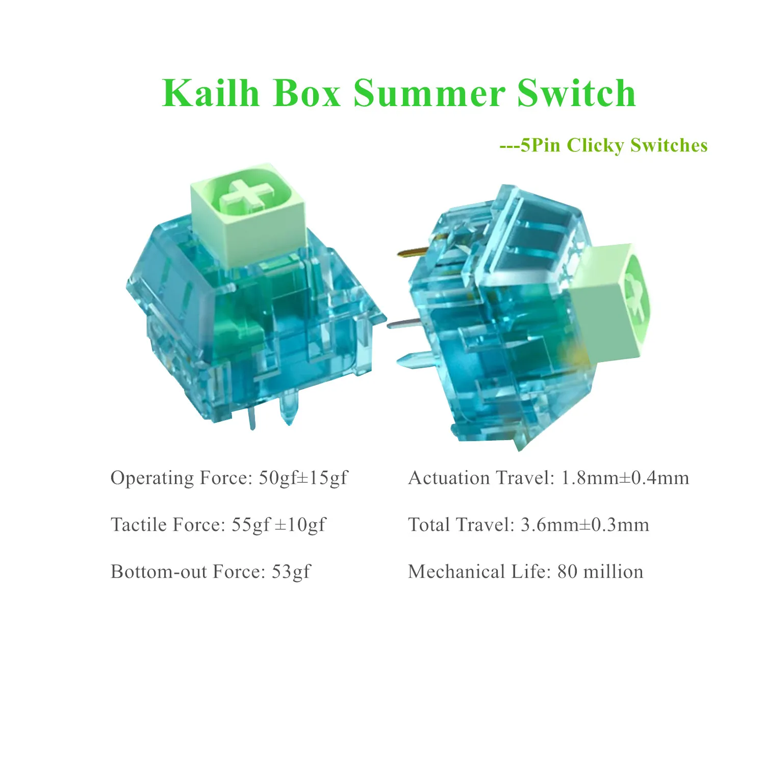 Kailh-BOX-Summer-Switch-5pin-Clicky-Switches-55g-RGB-SMD-Axis-with ...