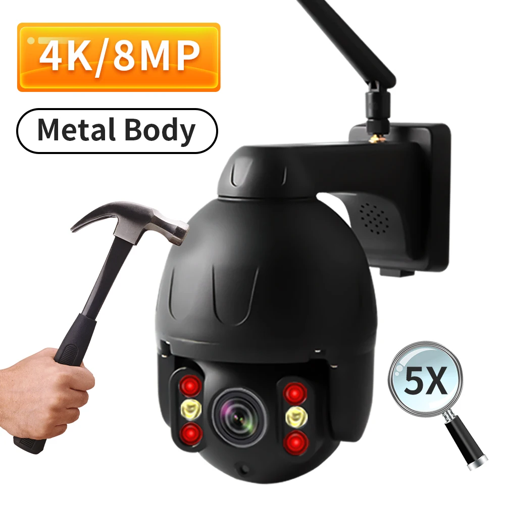 8mp 4k Wifi Ptz Camera Outdoor Camera Security Ip Camera 5x Zoom With ...