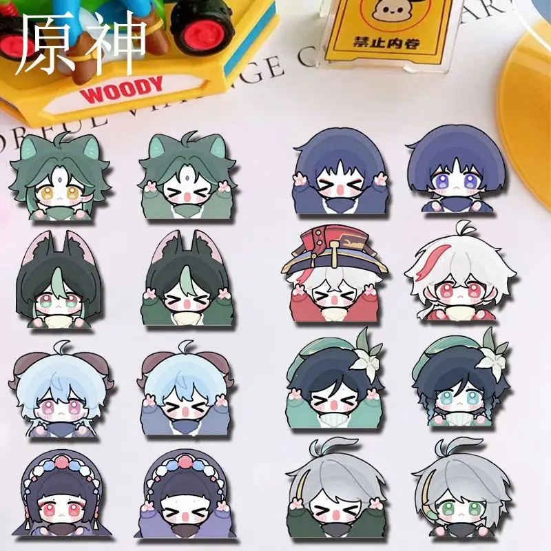 Game-Impact-Raise-Hand-and-Sell-Moe-2Pcs-Set-Acrylic-Brooch-Pin-Cosplay ...