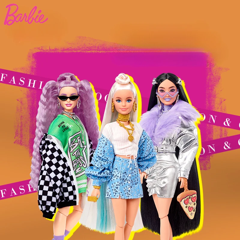Original-Barbie-Doll-Extra-Fashion-Serious-Kids-Toys-Dolls-for-Girls ...
