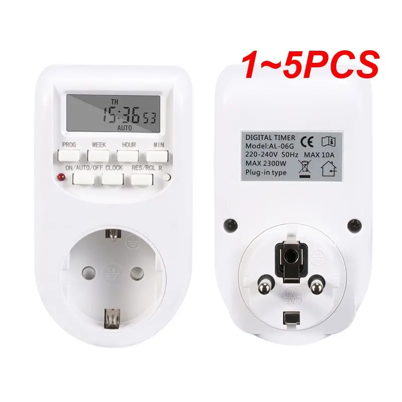 1-5PCS-Digital-Timer-Switch-European-Plug-Kitchen-Timer-Outlet-220VAC ...