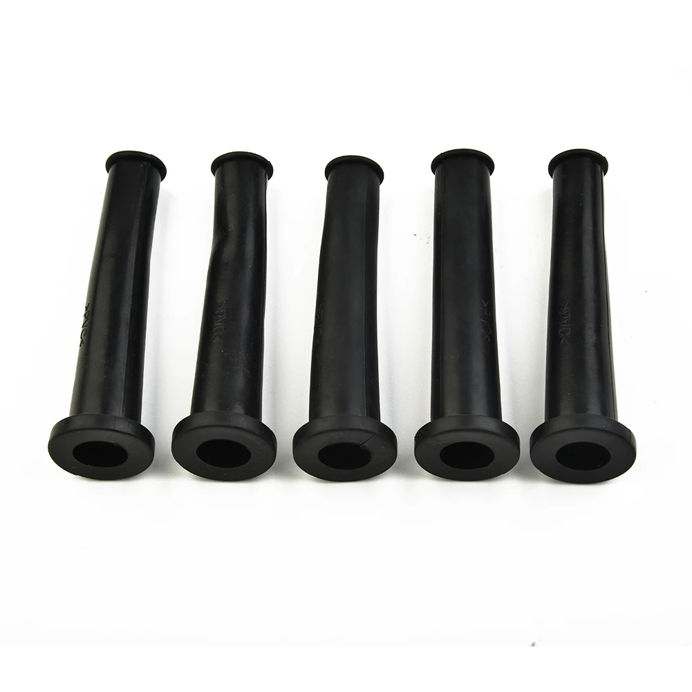 5pcs Black Rubber Wire Protector Cable Sleeve Power Cord Protector Line ...