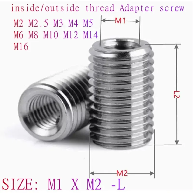 2-5pcs-Inside-Outside-Thread-Adapter-Screw-Nuts-Insert-Sleeve-Converter ...