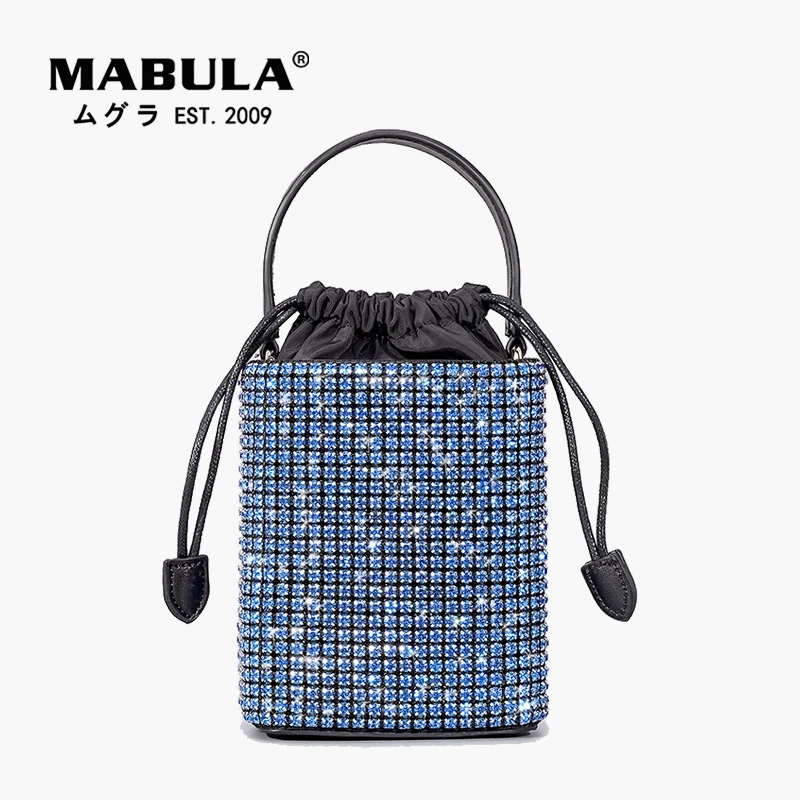 Mabula moda strass bling sacos de noite mulher balde tote bolsa com ...