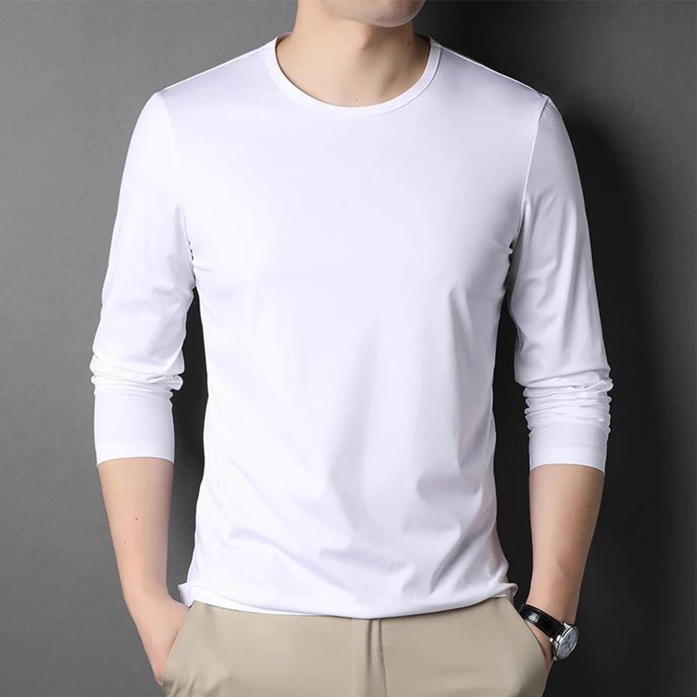 Men-Bottoming-Shirt-Casual-Slim-Fit-Long-Sleeve-T-Shirt-Autumn-Seamless ...
