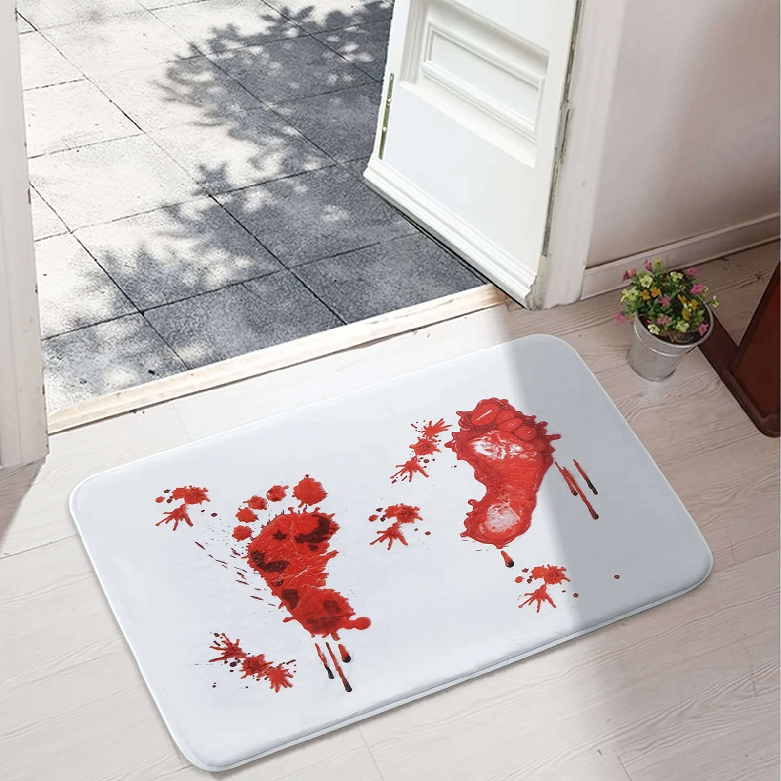 Halloween-Horror-Bloody-Footprints-Entrance-Doormat-Decor-Prank-Blood ...