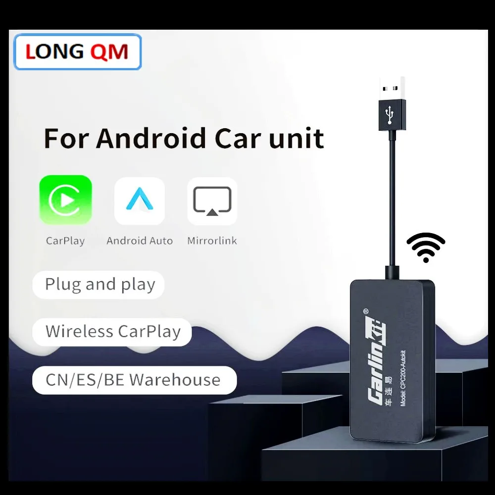 Venda quente carlinkit usb com fio/sem fio carplay multimídia carro ...