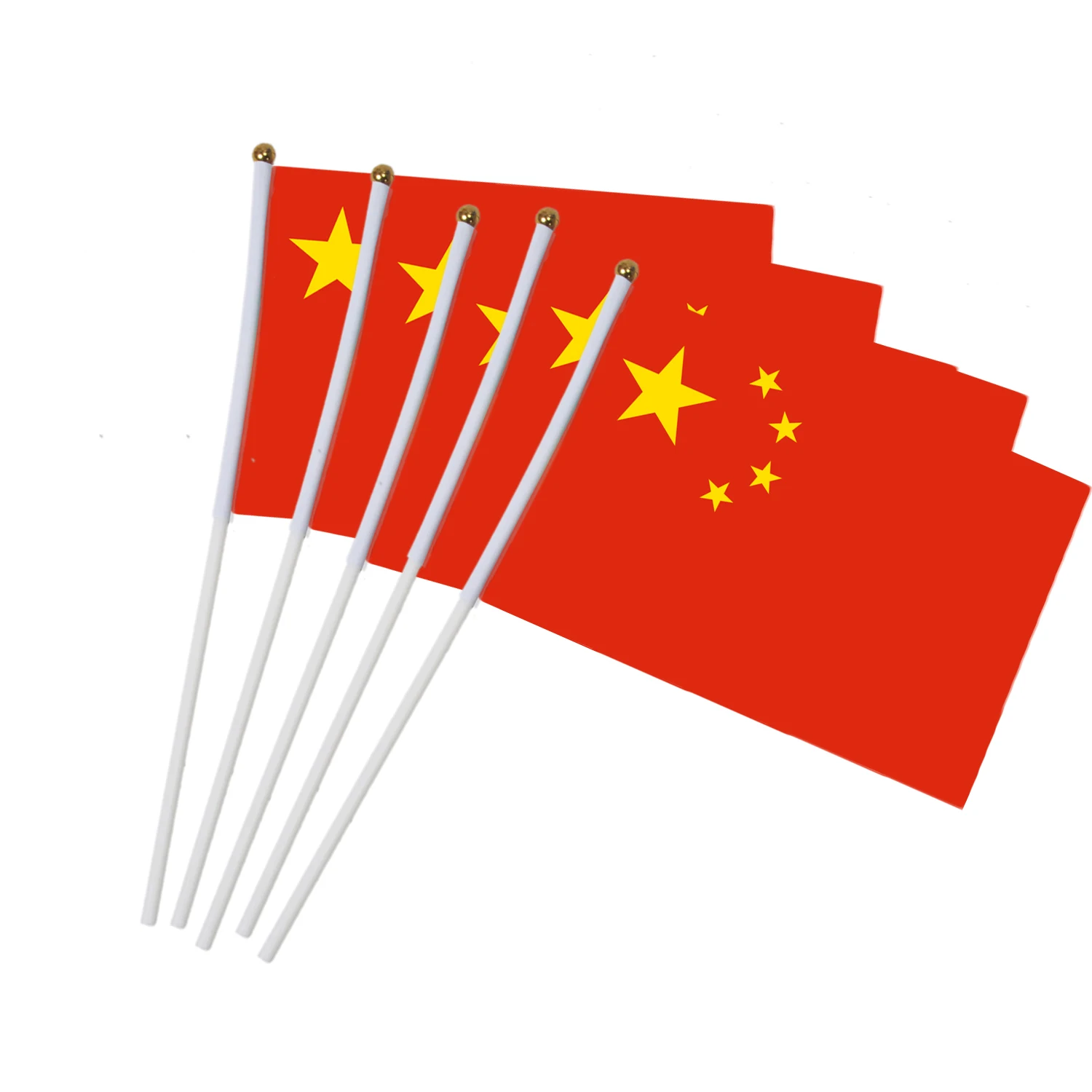14x21cm-10pcs-Small-Chinese-flag-hand-waving-flags-with-Plastic ...