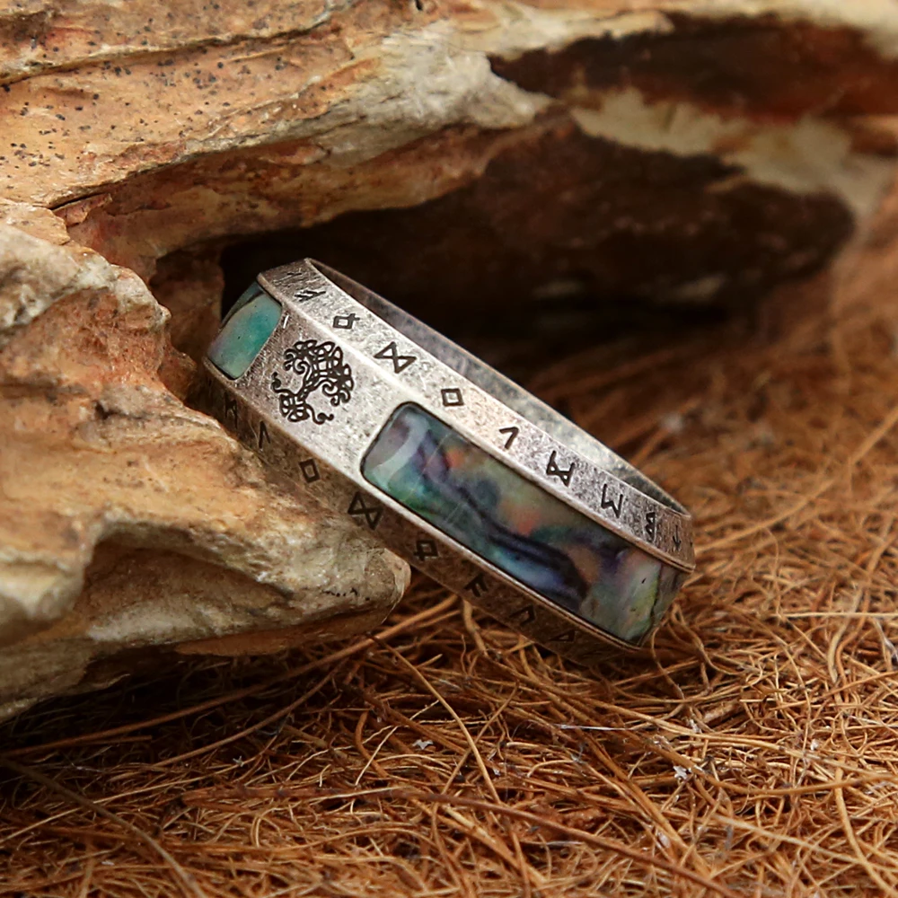 New-Fashion-Vintage-Tree-of-Life-Ring-for-Men-Women-Stainless-Steel ...