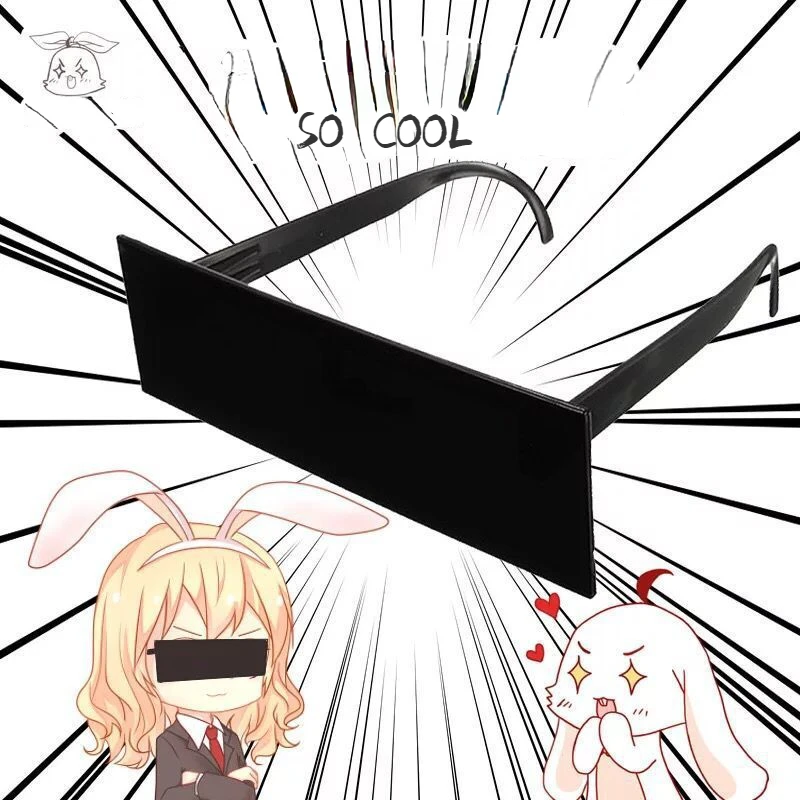 Square-Driver-Glasses-So-Cool-Props-Censor-Bar-Sunglasses-BlackEye ...