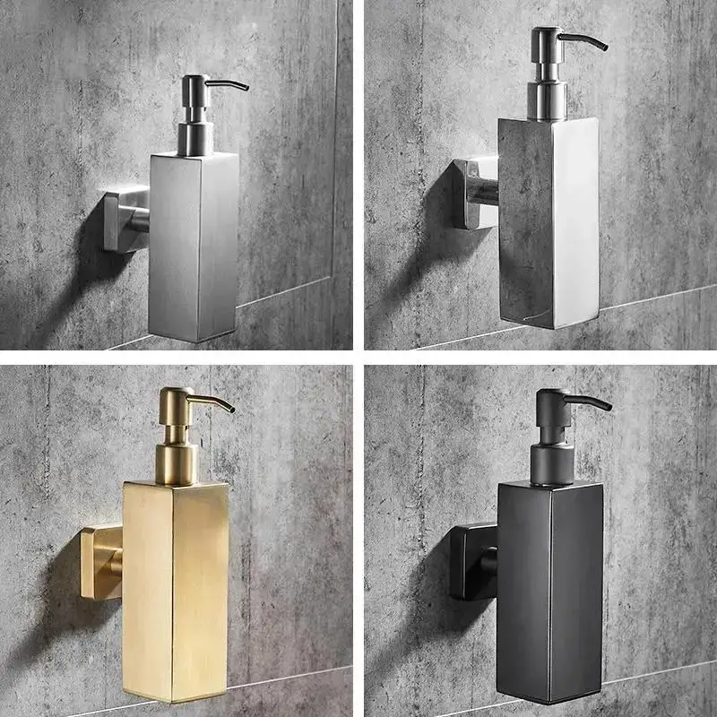 200ml Stainless Steel Soap Dispenser Wall Mounted Hotel Liquid Soap ...