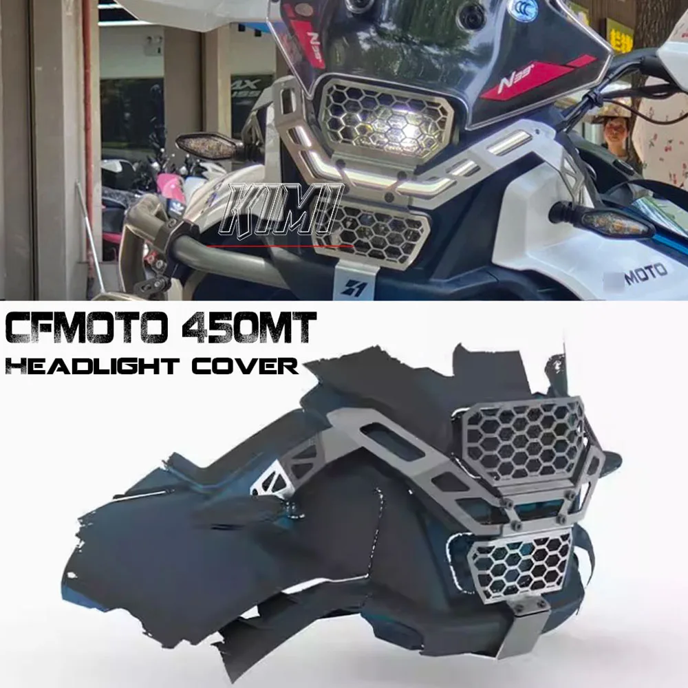 Silver-Headlight-Guard-for-CFMOTO-450MT-2024-450-MT-Head-Lights-Grille ...