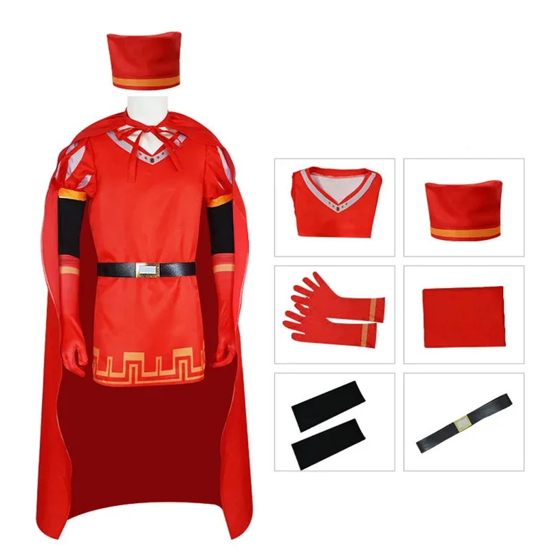 Adult Fancy Lord Farquaad Cosplay Kids Costume Hat Uniform Dress Cloak ...