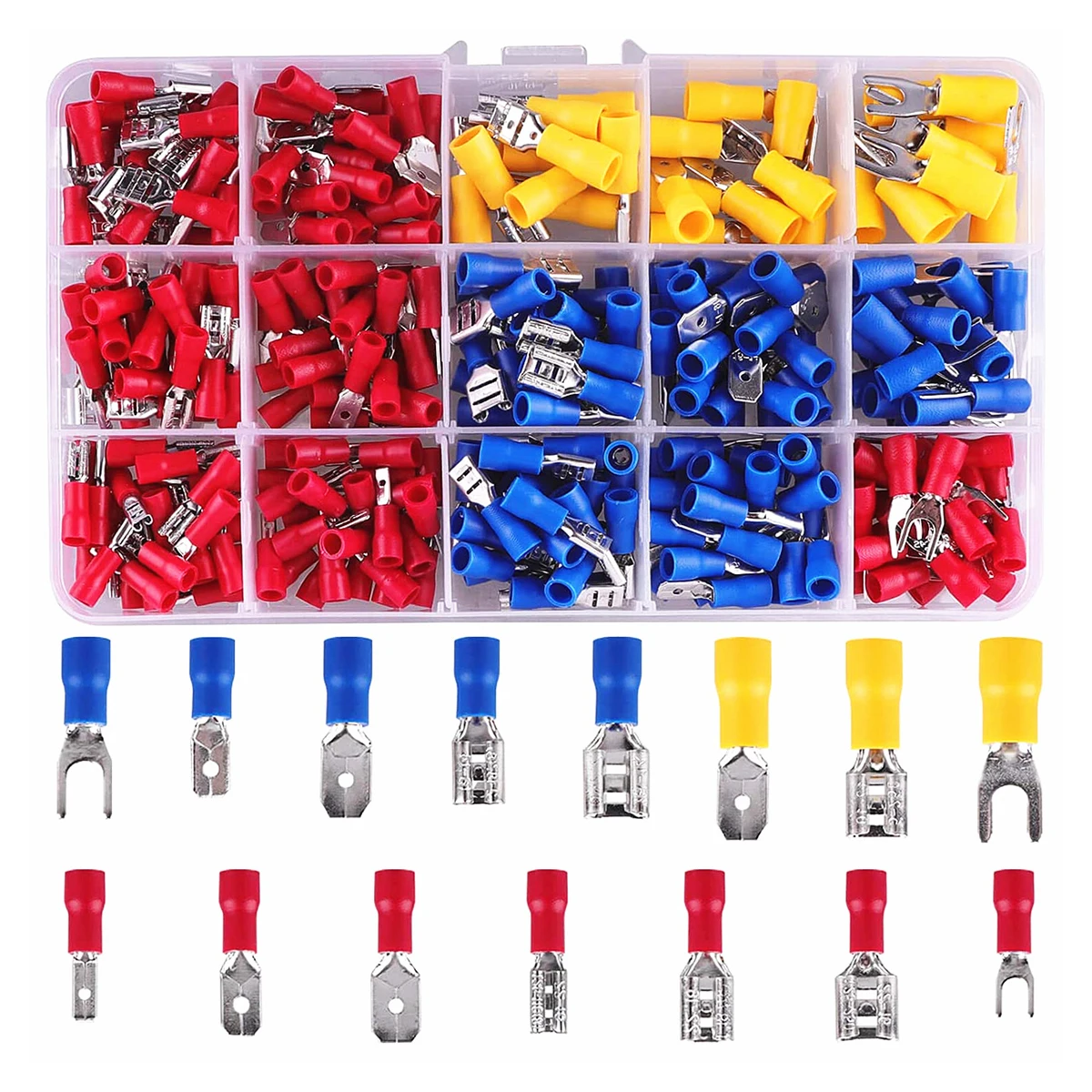 Terminales de pala surtidos de 330/258/122 piezas, conector de Cable ...