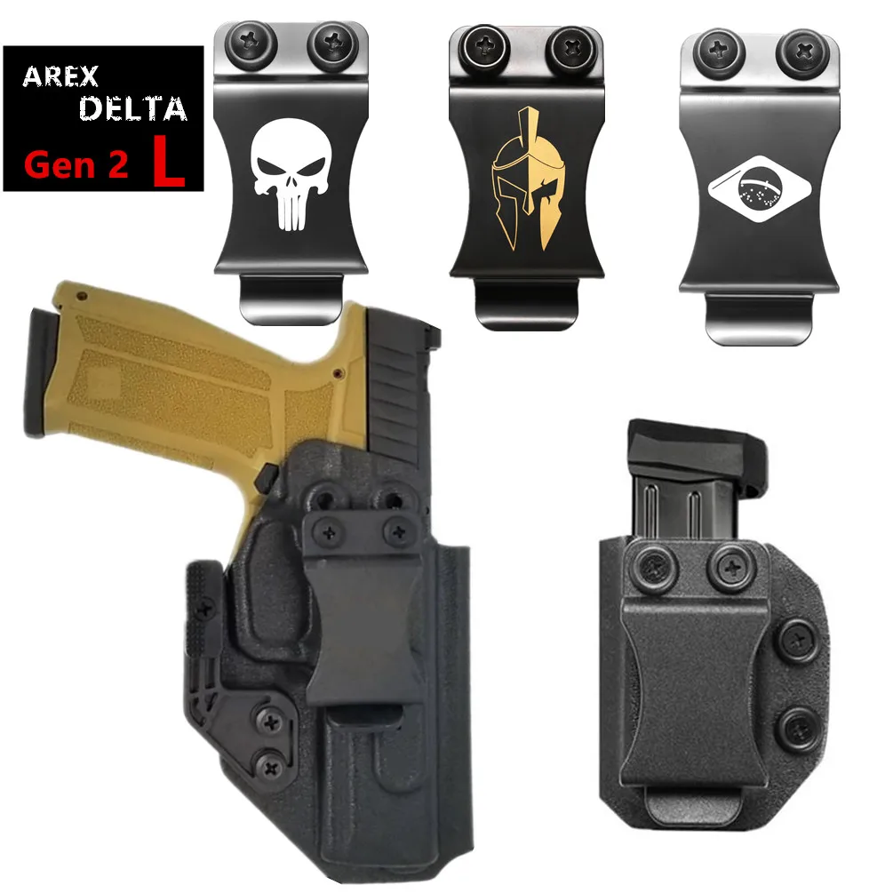 Kydex Internal IWB Holster For Arex Delta L M gen 2 9mm Charger Port Magazine Mag Holder Clip ...