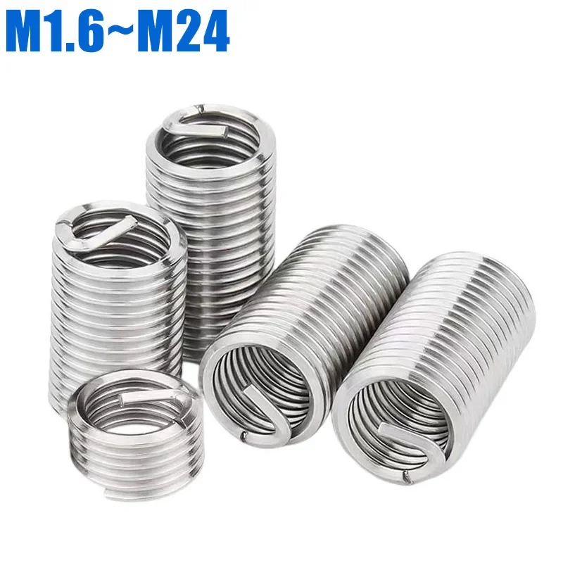 M1-6M2M3M4M5M6M8-M24-Thread-Insert-304-A2-Stainless-Steel-Wire-Screw ...