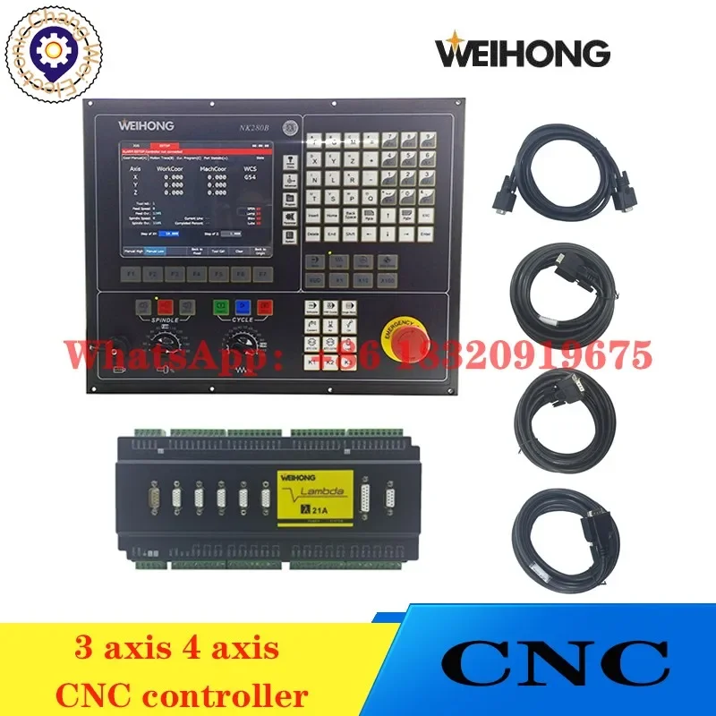 CNC WEIHONG NC studio V10 NK280B máquina de grabado de 3 ejes y 4 ejes sistema CNC integrado ...