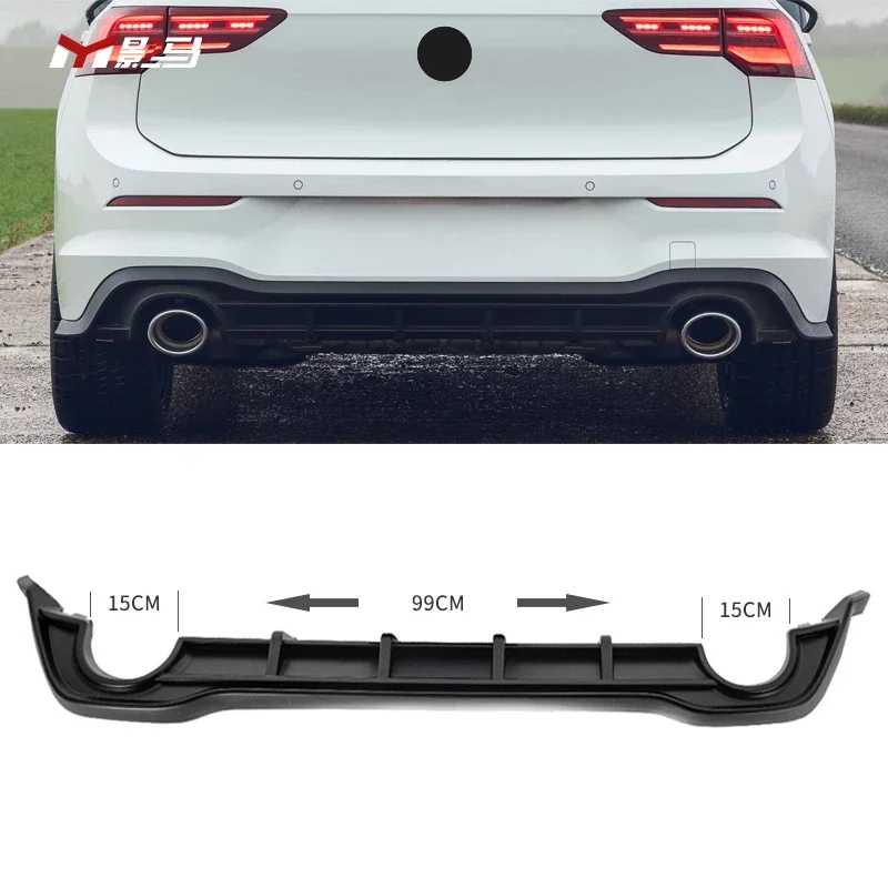 Body-kit-ABS-black-Clubsport-style-Twin-Outer-Exit-Single-Rear-Lip ...