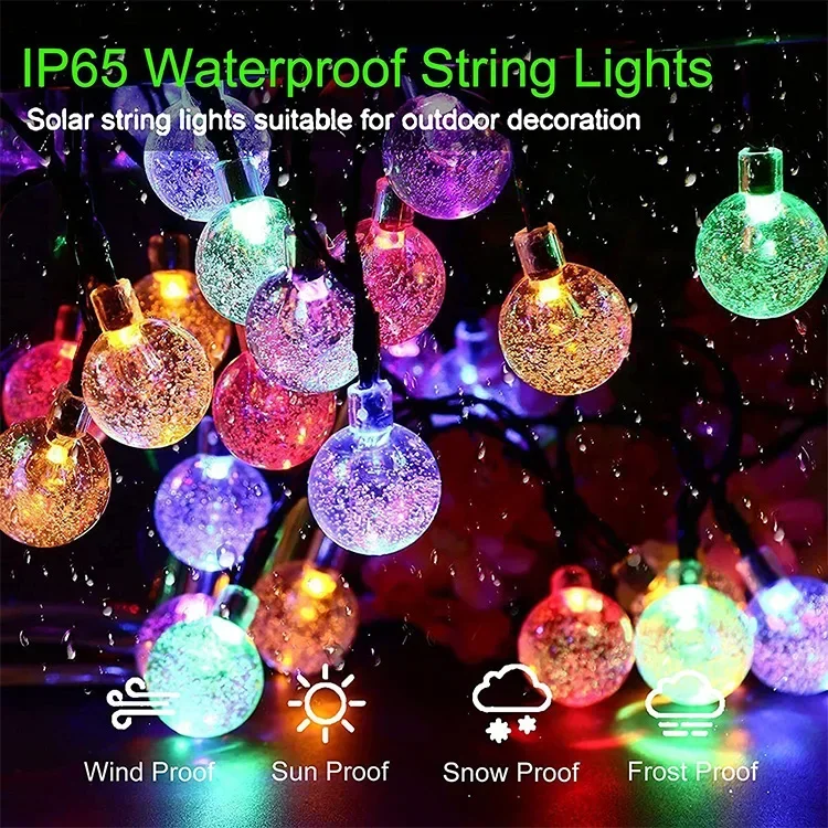 Solar-String-Lights-Outdoor-Solar-Powered-Light-Led-Crystal-Globe-Light ...